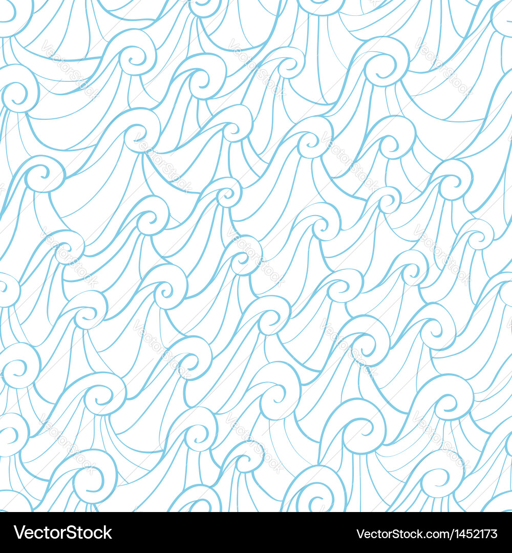 Waves pattern mono Royalty Free Vector Image - VectorStock