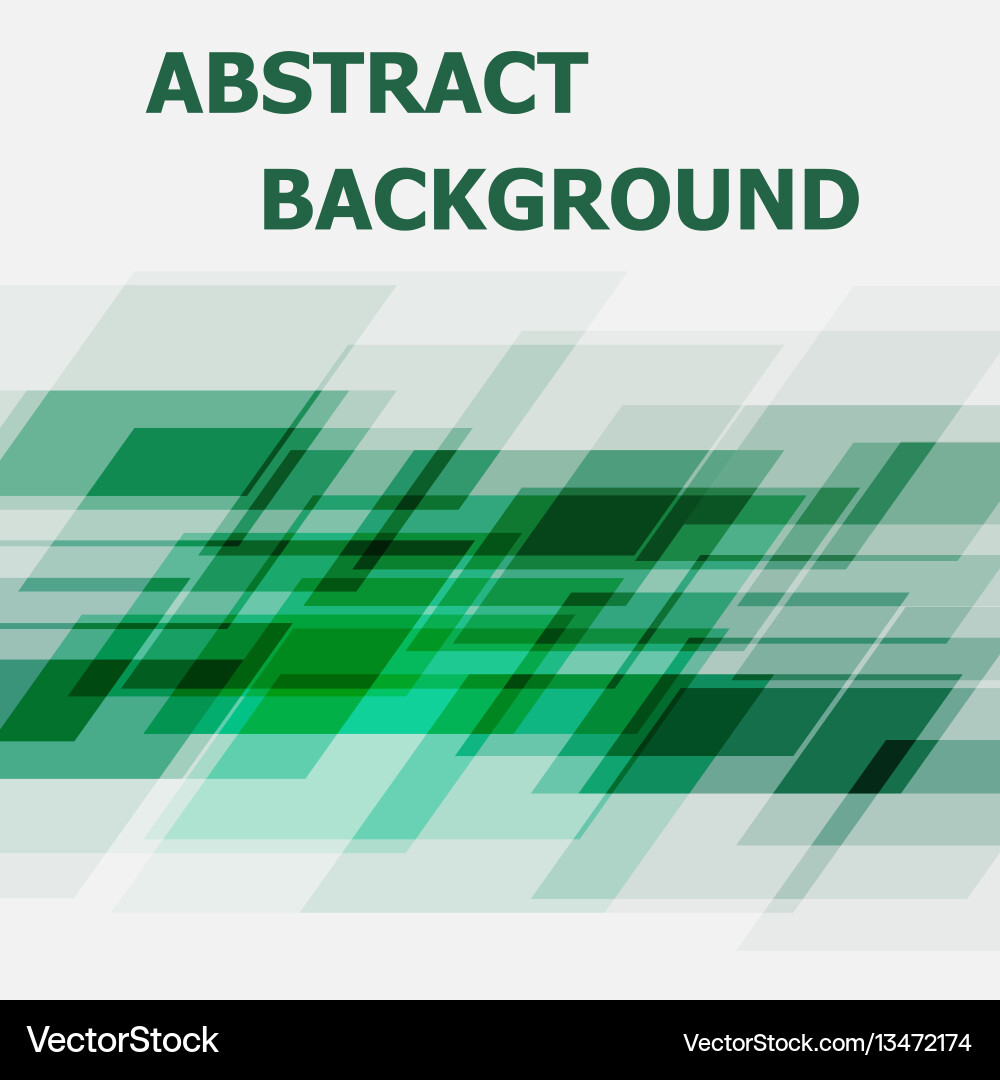 Abstract green geometric overlapping design Vector Image