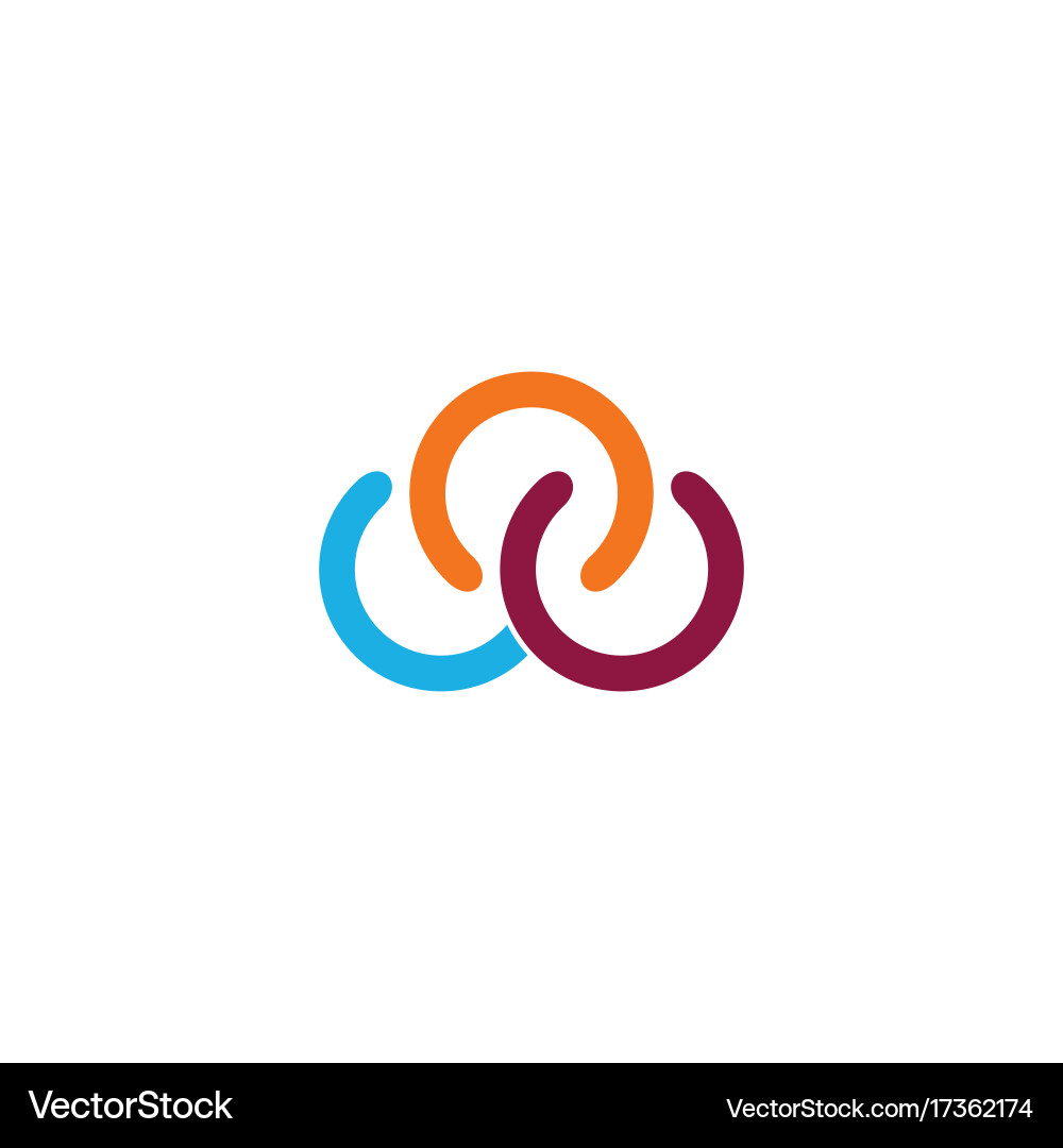 Connected Circle Logo Royalty Free Vector Image
