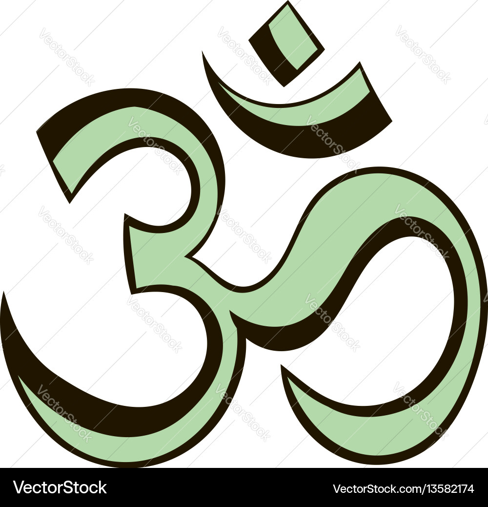 Om sign icon cartoon Royalty Free Vector Image