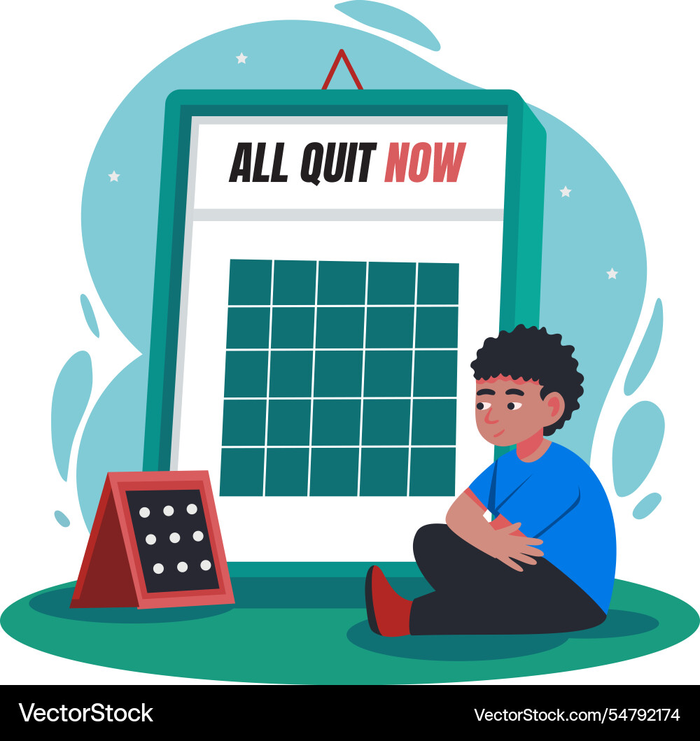 Quit game Royalty Free Vector Image - VectorStock