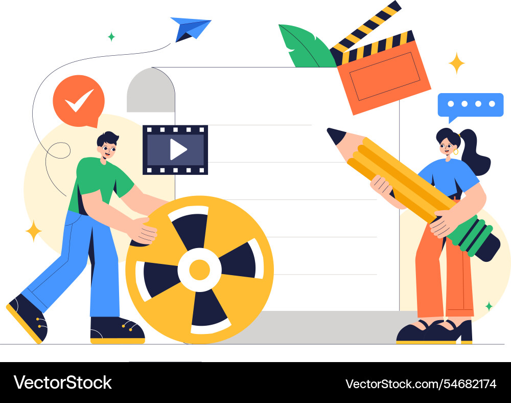 Screenwriter featuring a professional writer Vector Image