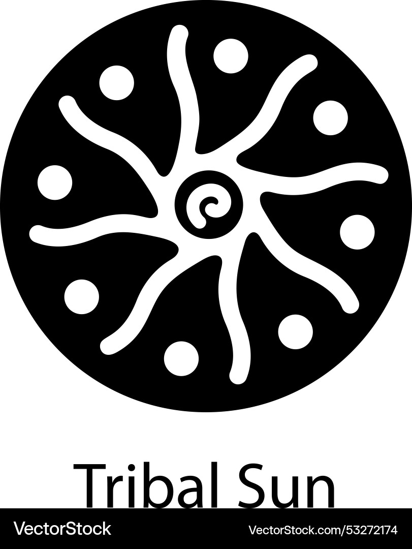 Tribal sun Royalty Free Vector Image - VectorStock