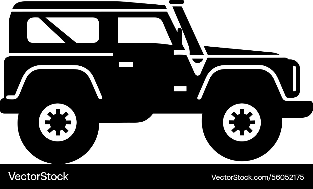A stylized auto vehicle icon showcasing side Vector Image