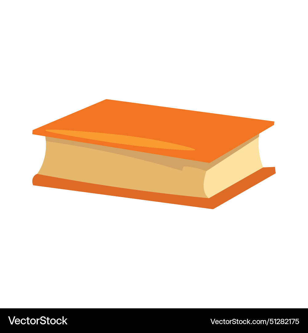 Cartoon flat book design Royalty Free Vector Image