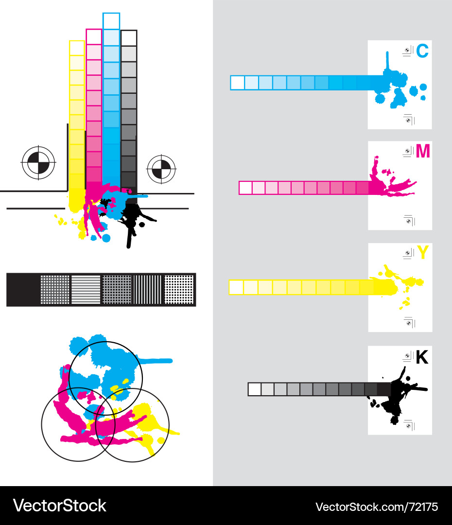 CMYK Color Splash Royalty Free Vector Image - VectorStock