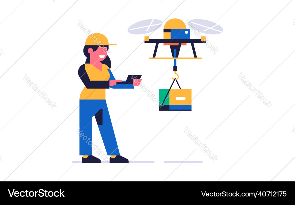 Courier online delivery of parcels a from Vector Image