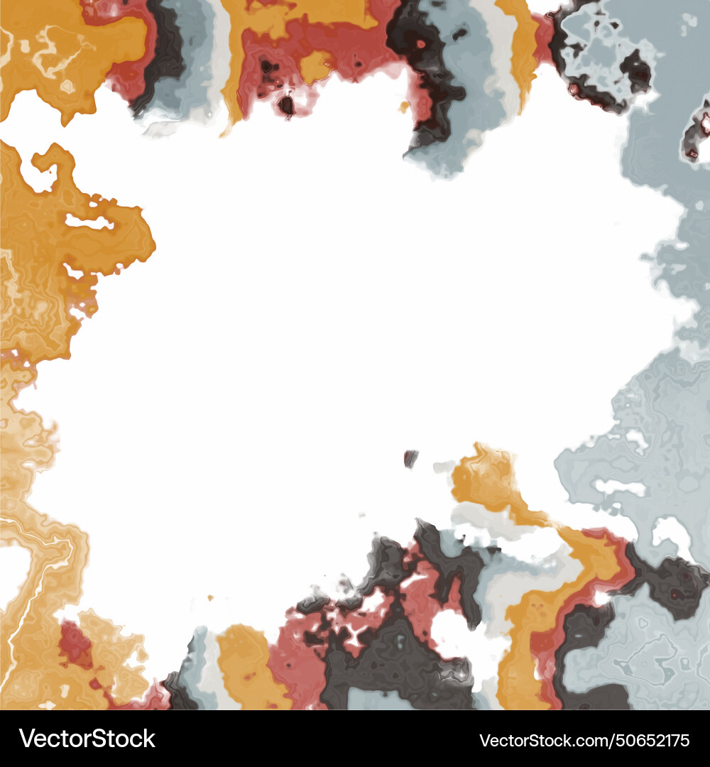 Frame with color blobs isolated on white Vector Image