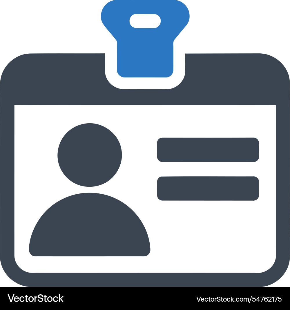 Id badge profile icon Royalty Free Vector Image