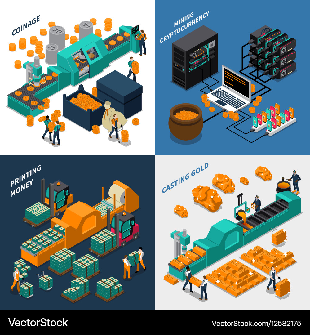 Industrial isometric concept Royalty Free Vector Image