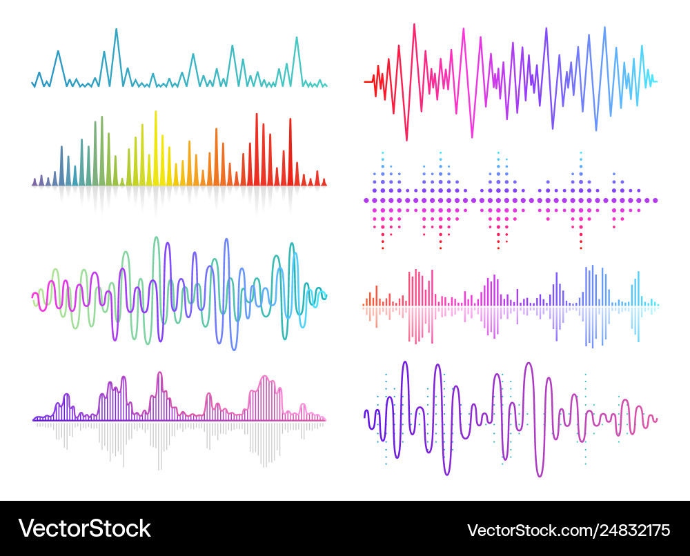 Music Sound Waves - Audio Spectrum Royalty Free Vector Image