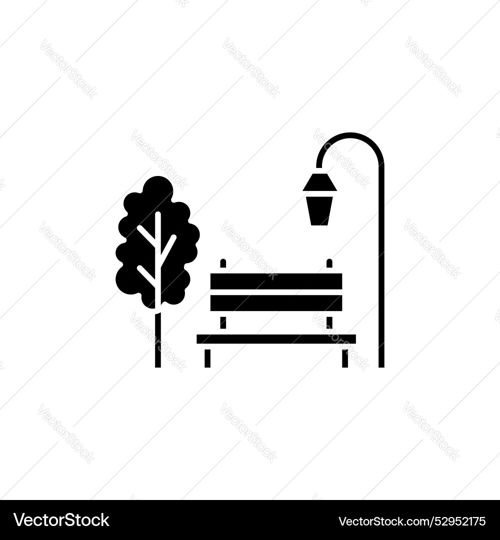 Park icon isolated on white background Royalty Free Vector