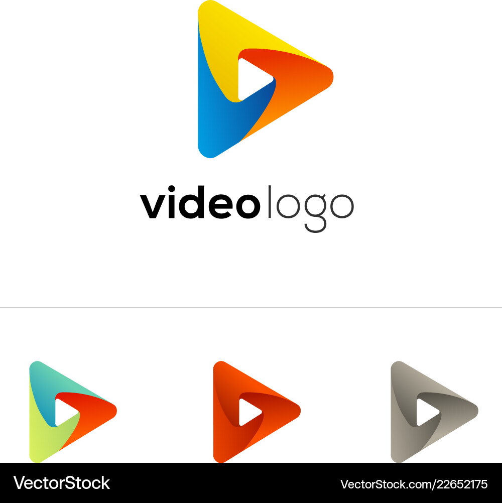 Play Icon - Video App Template Royalty Free Vector Image