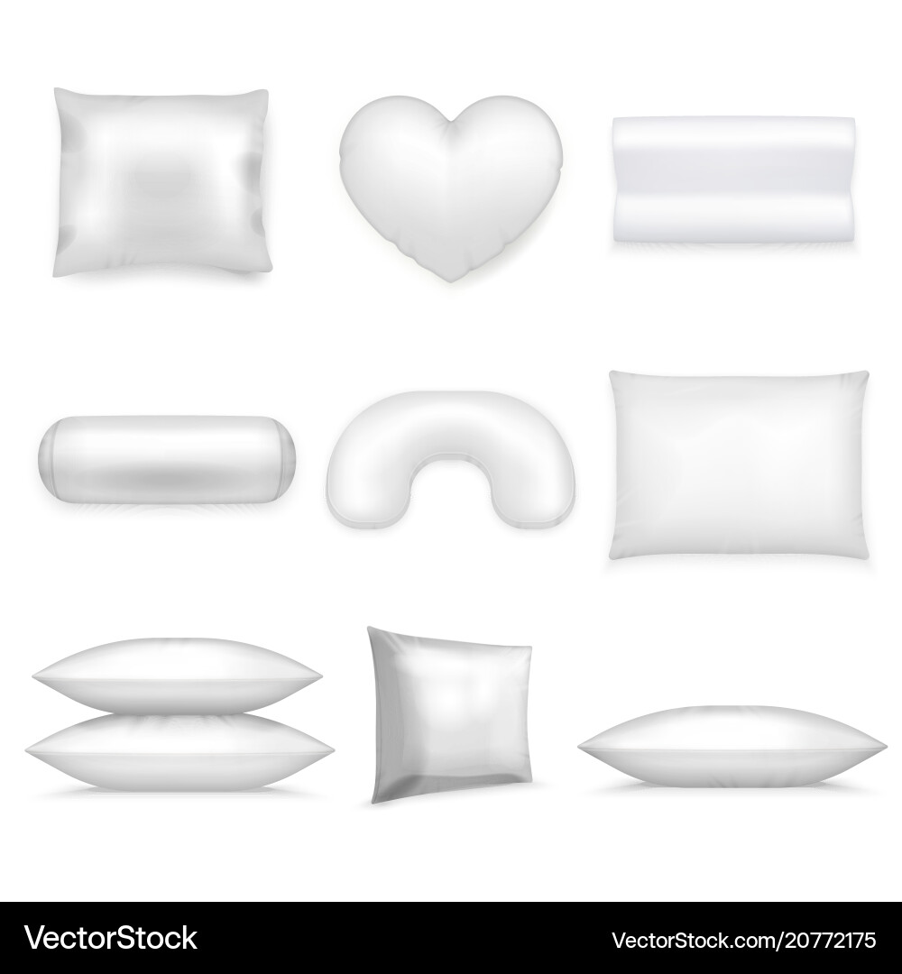 Realistic Pillow Collection Royalty Free Vector Image