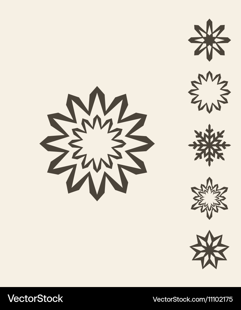 Snowflake vintage Royalty Free Vector Image - VectorStock