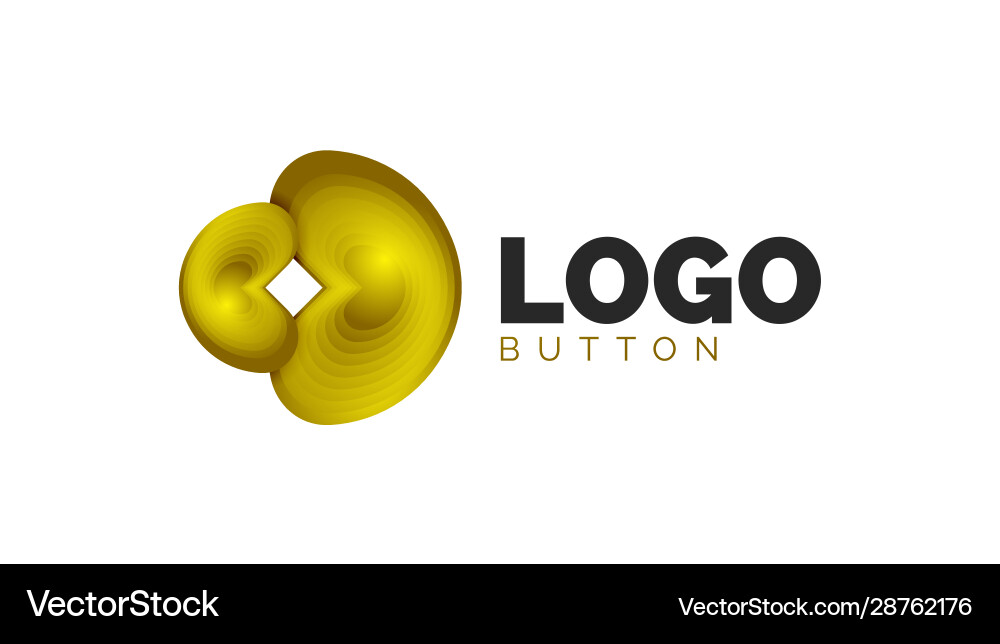 Abstract round shape logo template minimal Vector Image