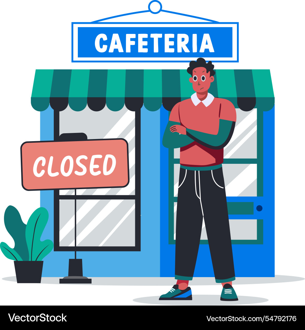 Closed cafe Royalty Free Vector Image - VectorStock