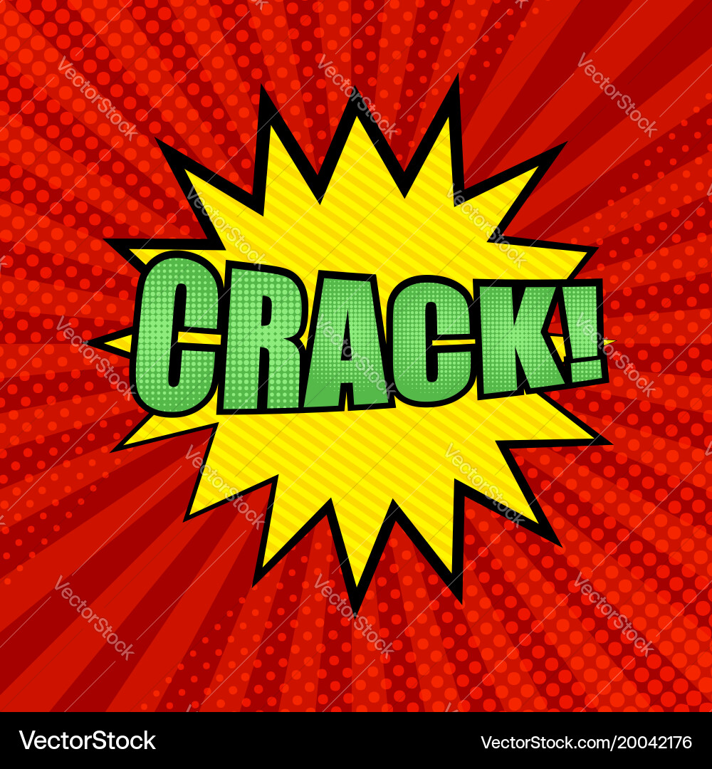 Comic Crack Wording Hintergrund Lizenzfreies Vektorbild