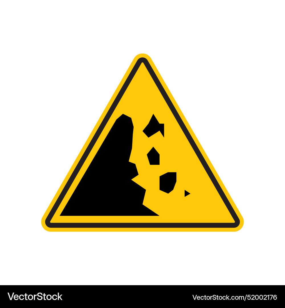 Falling debris hazard sign ensure road safety Vector Image