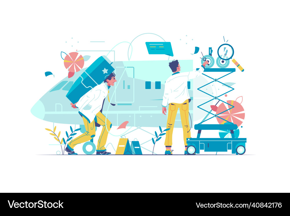 Industrial workers engineers repair or build Vector Image