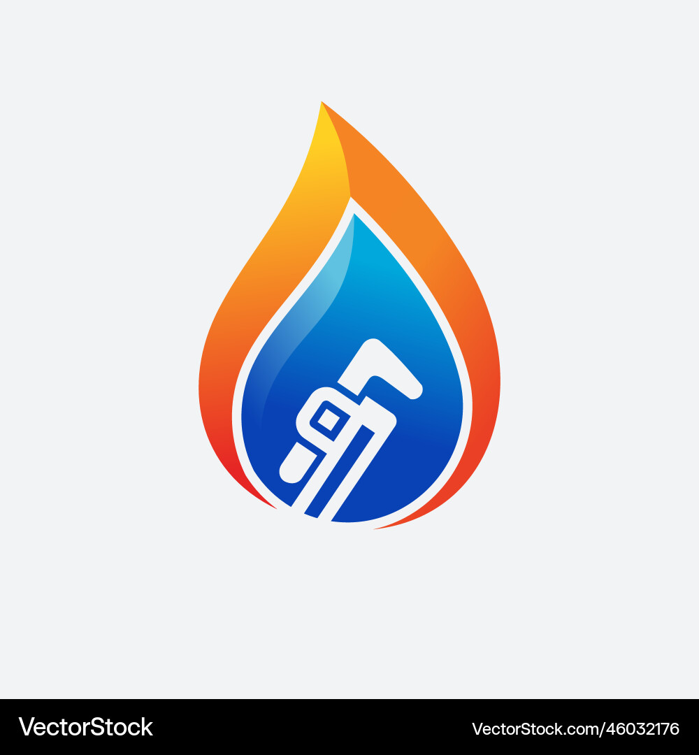 Modern Plumbing Logo Royalty Free Vector Image