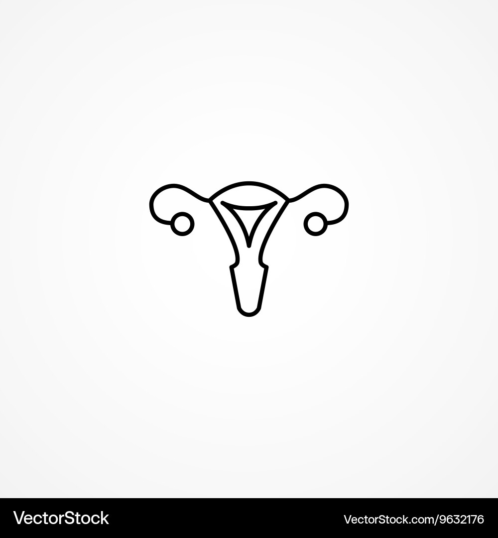 Uterus outline icon Royalty Free Vector Image - VectorStock