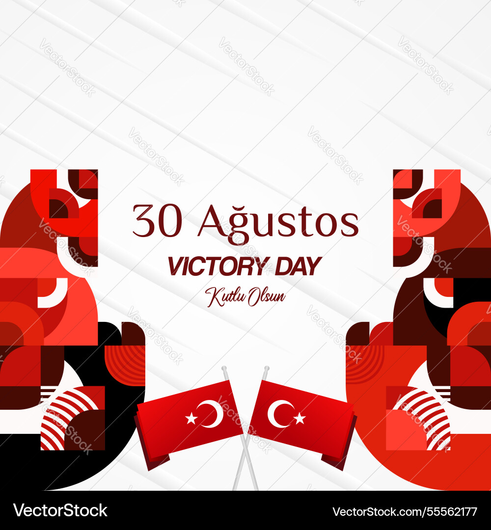 Commemorate turkey victory day with a vibrant Vector Image