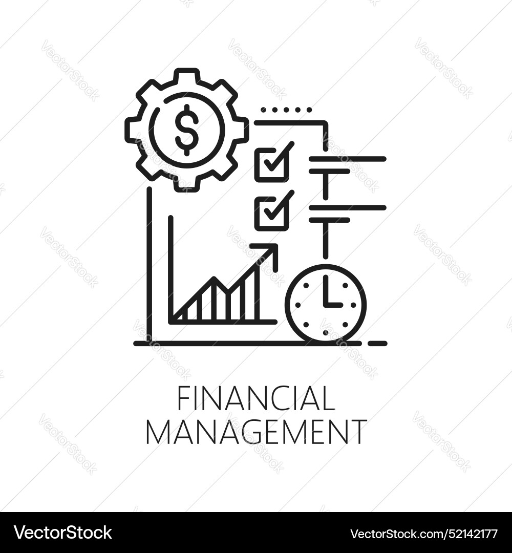 Financial management icon finance revenue analysis