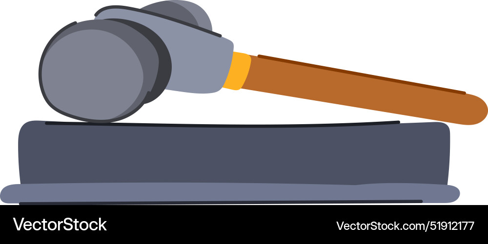 Justice judge hammer cartoon Royalty Free Vector Image