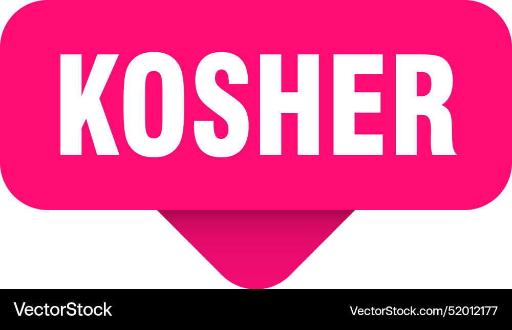 Kosher sticker sign on transparent Royalty Free Vector Image