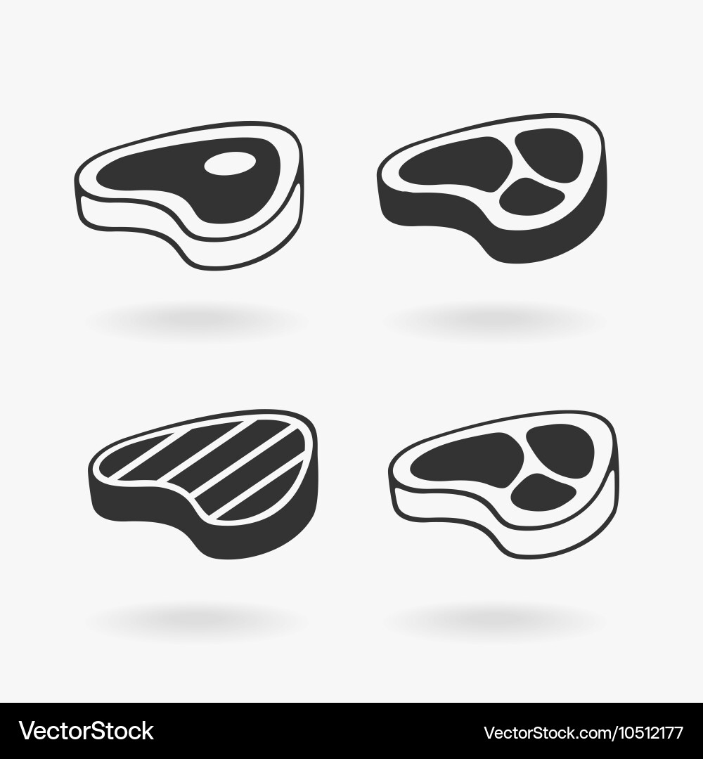 Meat steak symbol Royalty Free Vector Image - VectorStock