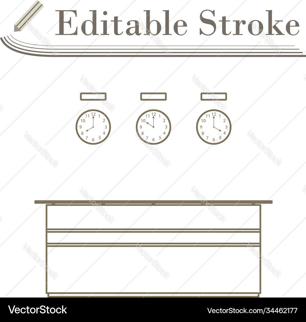 Office reception desk icon Royalty Free Vector Image