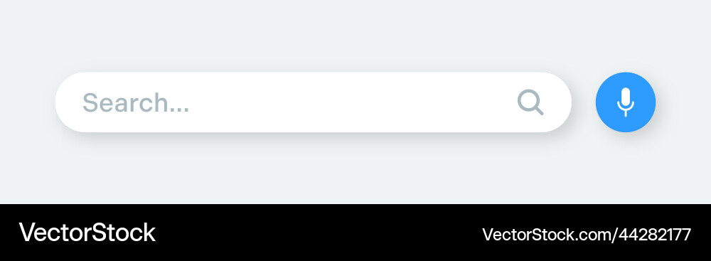 Search bar with round corners internet browser Vector Image