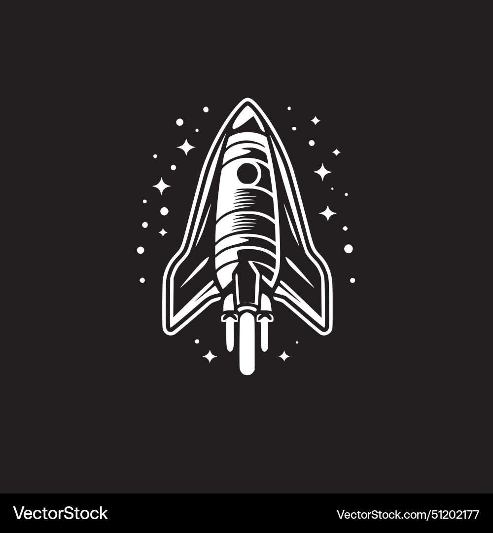 Space - black and white isolated icon Royalty Free Vector