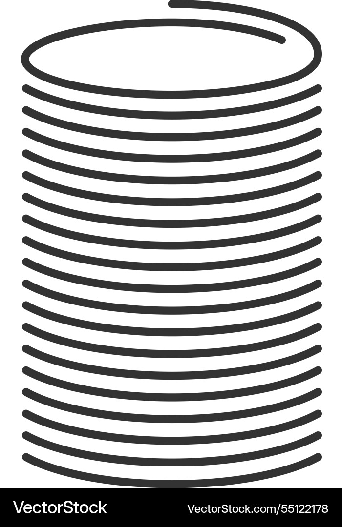 Close up of a metal spiral Royalty Free Vector Image