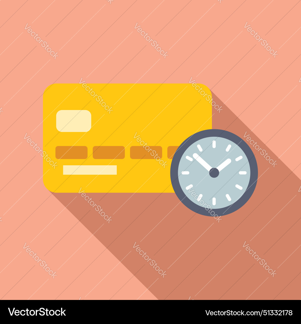 Credit card time management concept Royalty Free Vector