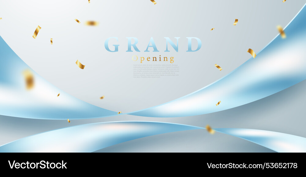 Design your opening card with ribbon beautiful Vector Image