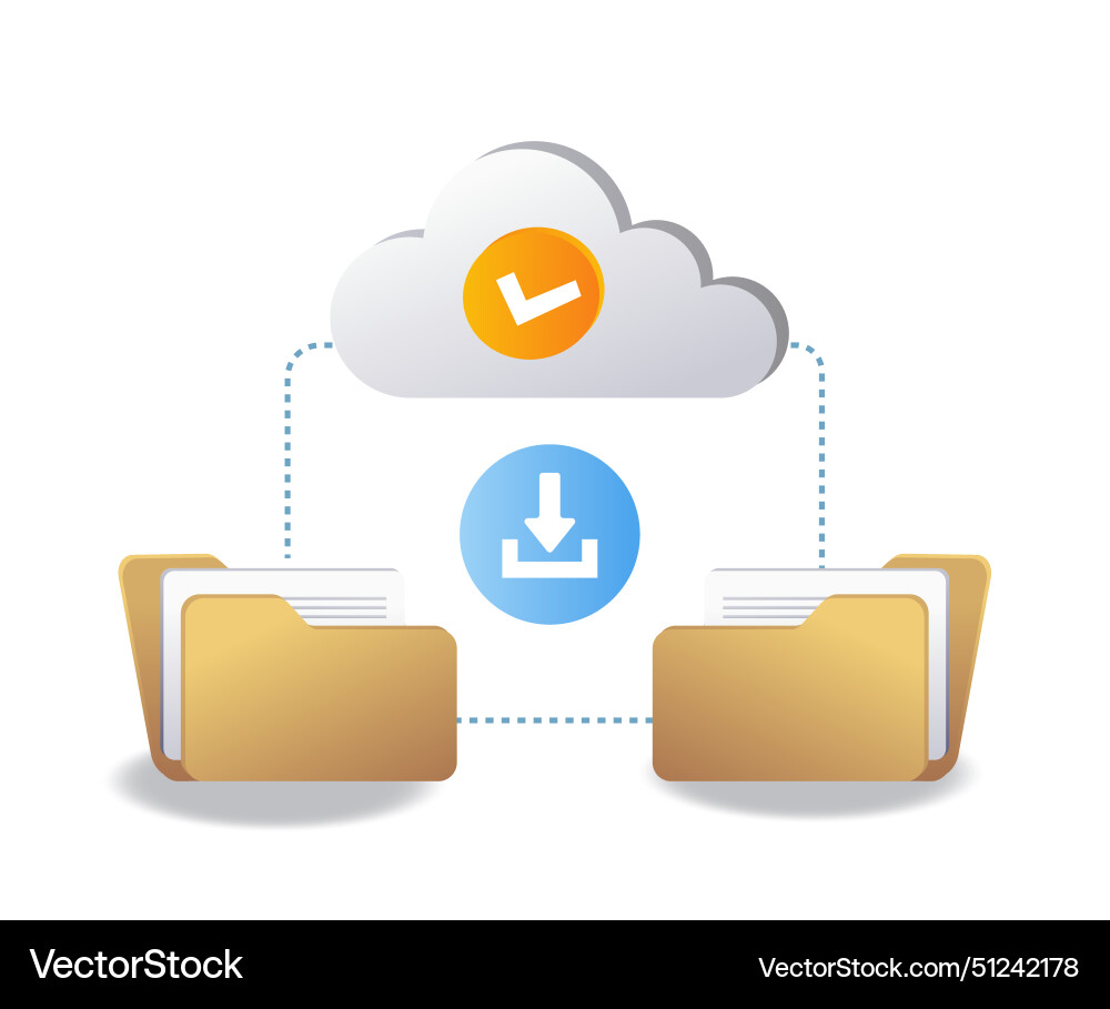 Download upload cloud server data transfer Vector Image