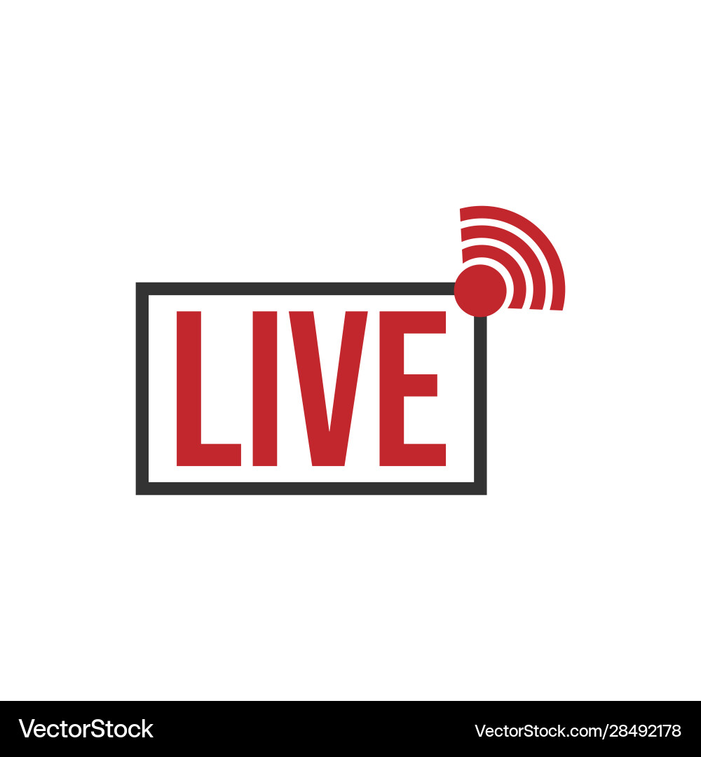 Live Streaming Icon Royalty Free Vector Image - VectorStock
