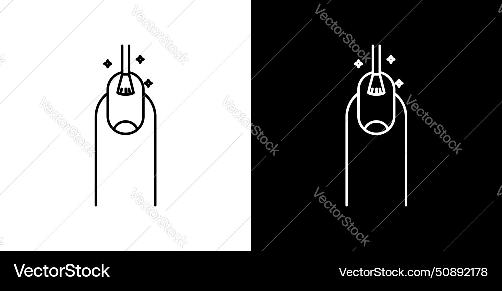 Manicure icon set finger nail colours symbol Vector Image