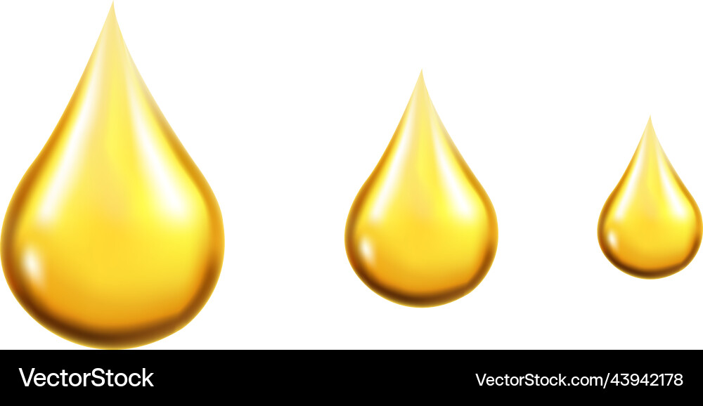 Oil drop isolated white background Royalty Free Vector Image