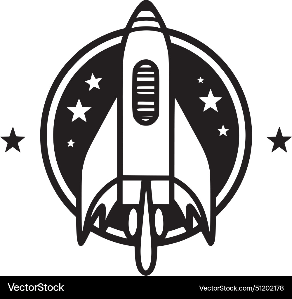 Space - black and white isolated icon Royalty Free Vector