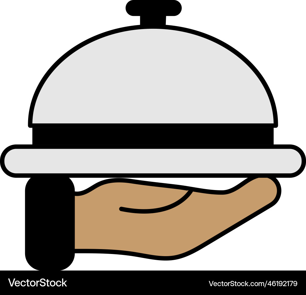 Cloche icon clipart design Royalty Free Vector Image