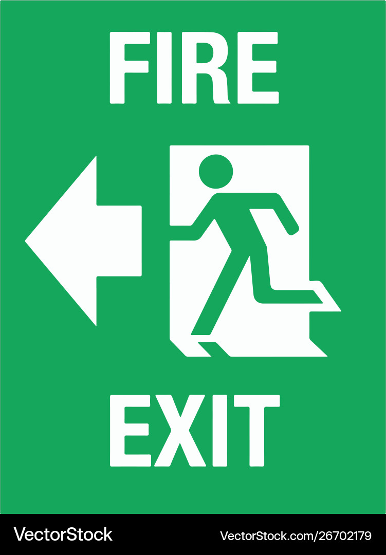 Fire exit sign eps10 Royalty Free Vector Image