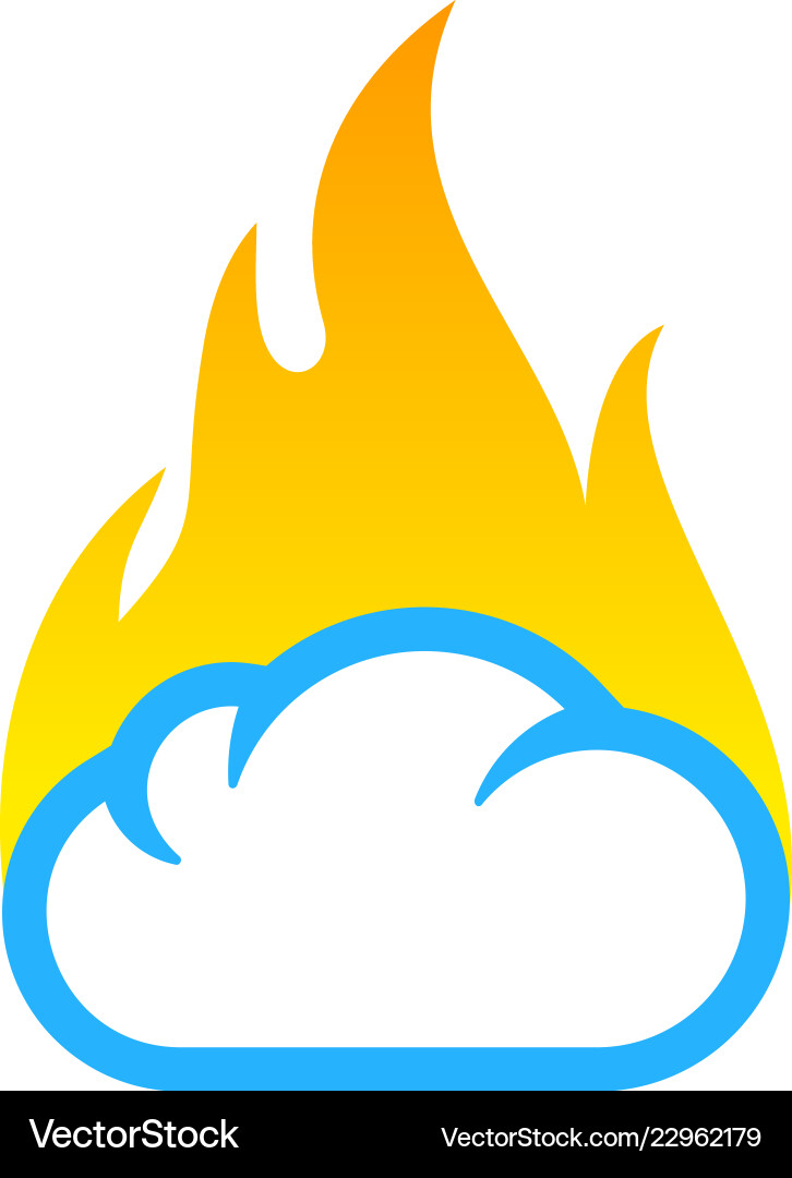 Fire weather and season logo icon design Vector Image