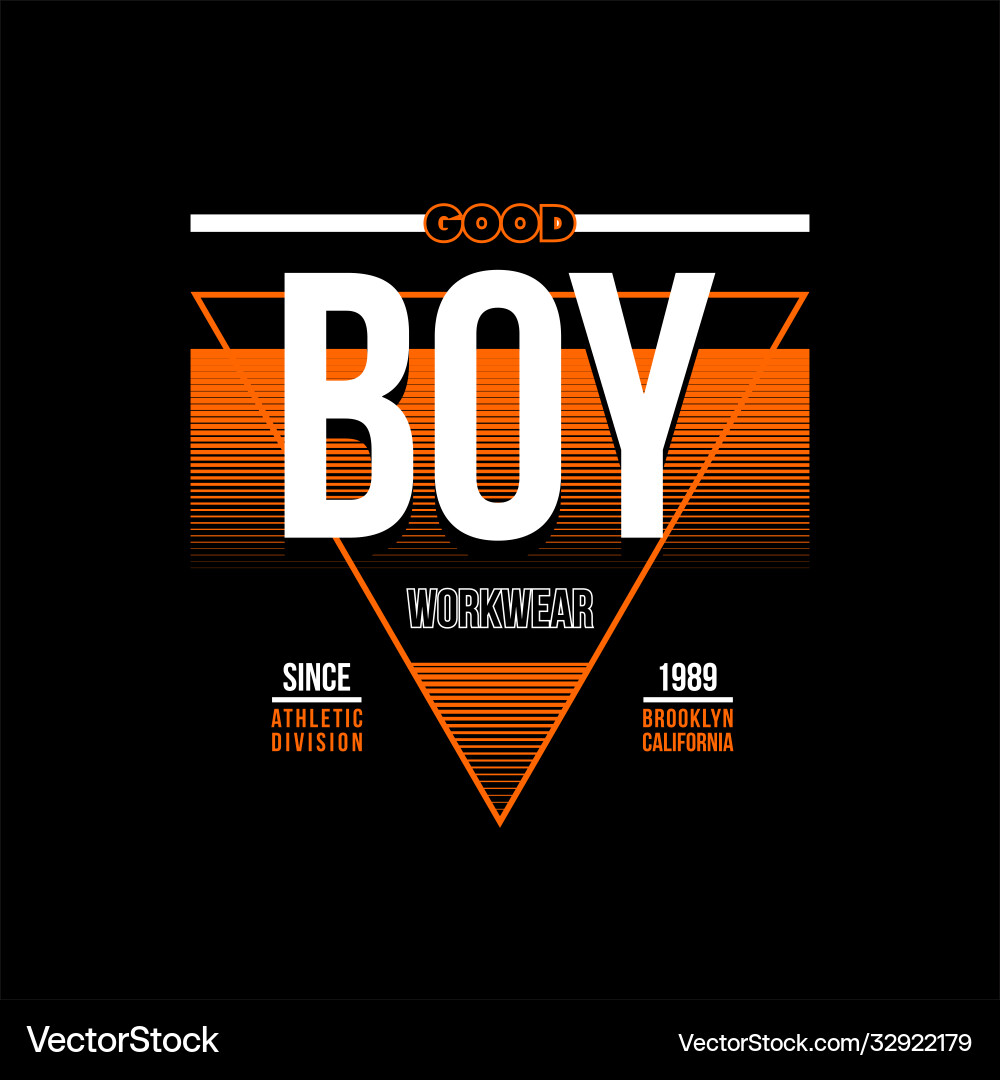 Good boy workwear brooklyn california vintage Vector Image
