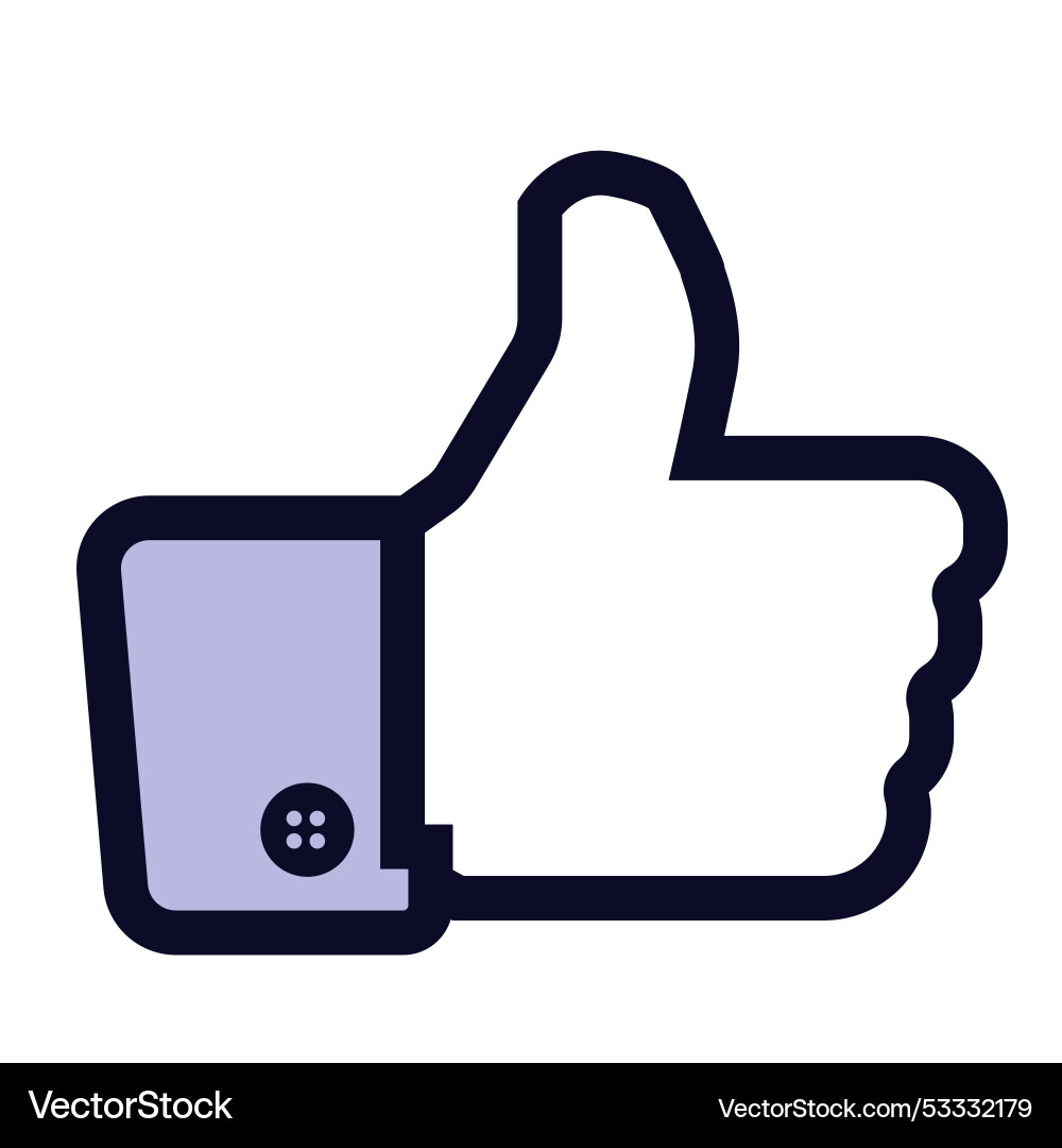 Like thumb up icon notification Royalty Free Vector Image