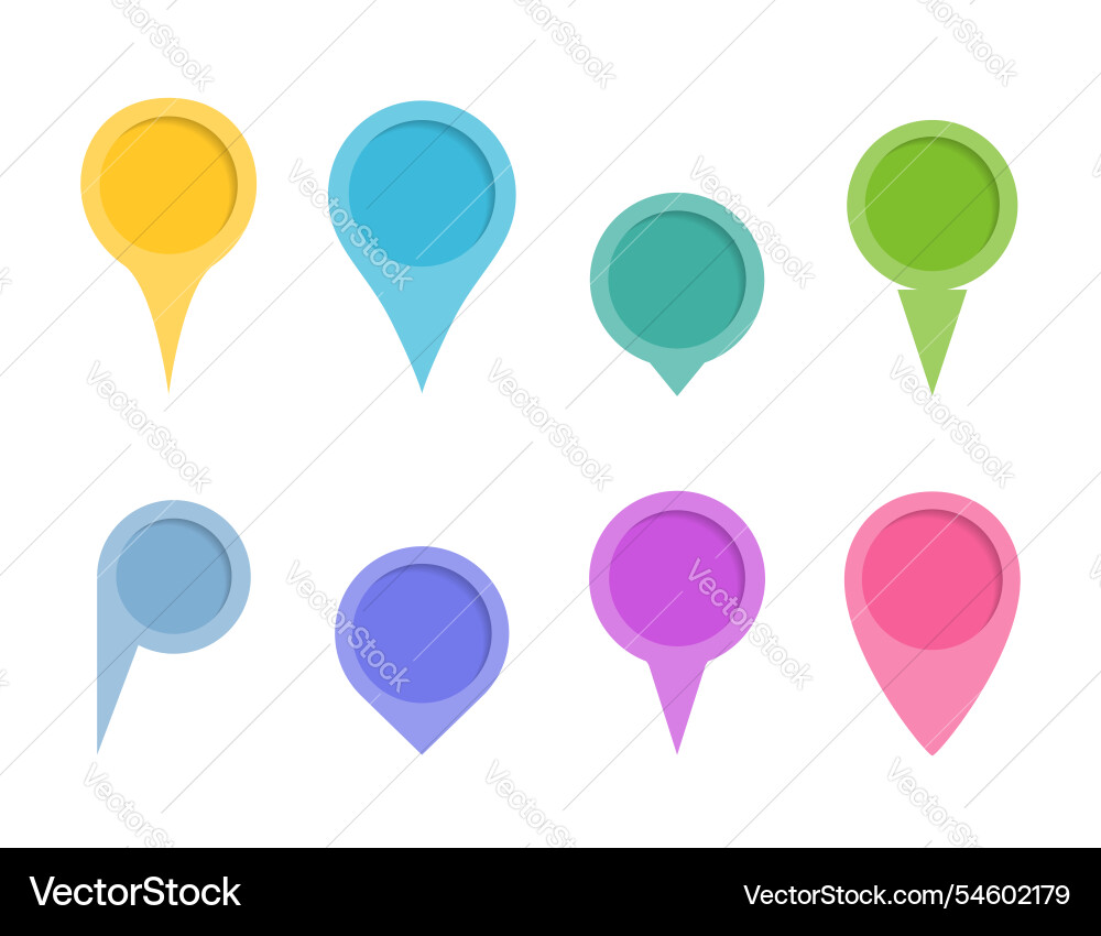 Map markers Royalty Free Vector Image - VectorStock
