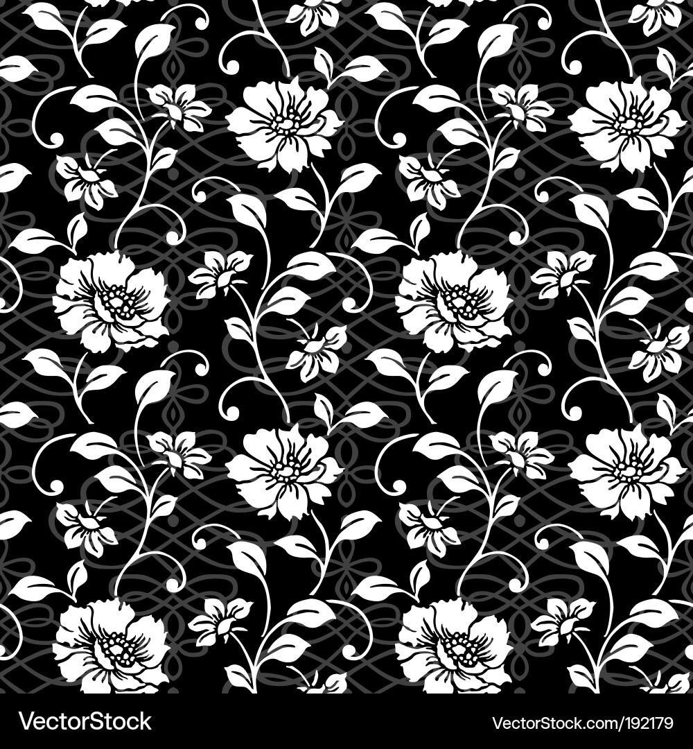 Repeating floral and swirl patterns Royalty Free Vector