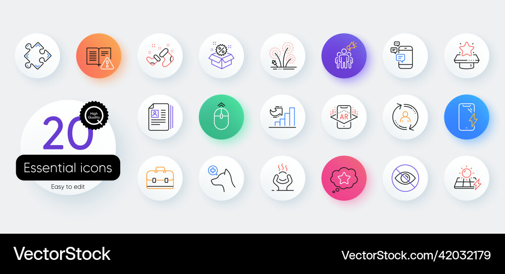 Simple set of solar panels augmented reality Vector Image